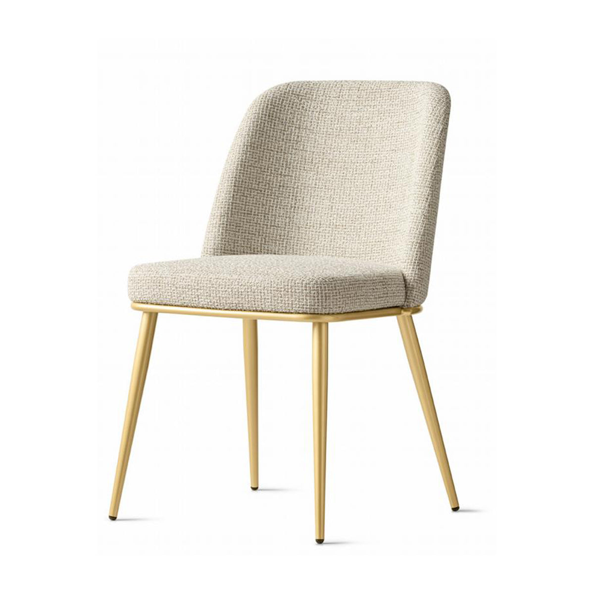 Silla de comedor Foyer arena y latón / Calligaris Store México